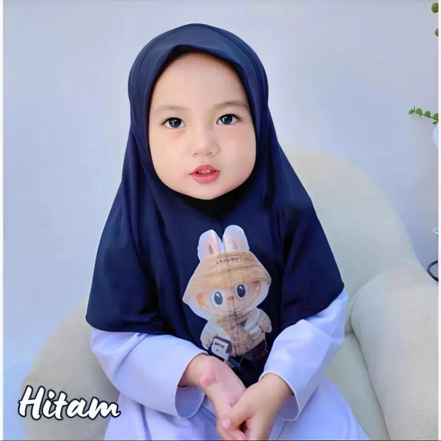 Jual Hijab Instant Anak Muslim Hijab Anak Labubu // Hijab Labubu Anak ...