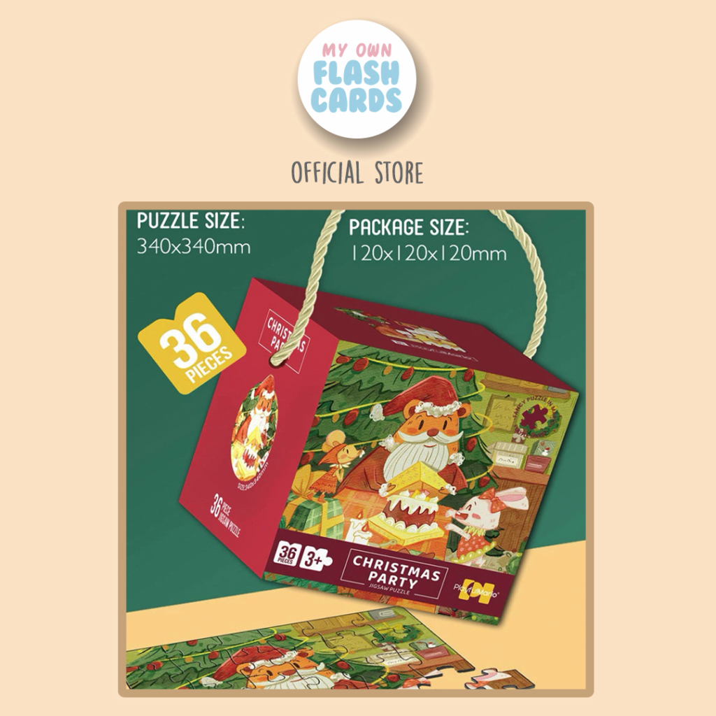 Jual Cartoon Christmas Party Jigsaw Puzzle 36 Pieces - Puzzle Tema ...