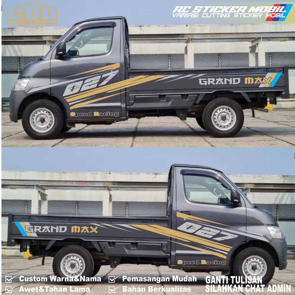 Jual NEW Stiker Mobil Pick Up Granmax Cutting Sticker Mobil Daihatsu ...