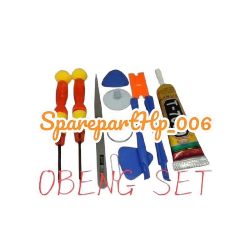Jual OBENG SET - TOOL SET 10 IN 1 + LEM T-7000 15 ML ALAT PEMBUKA LCD ...