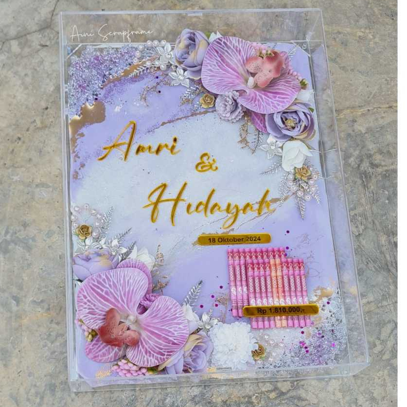 Jual BINGKAI MAHAR PERNIKAHAN FULL RESIN DESAIN BUNGA ANGGREK | Shopee ...