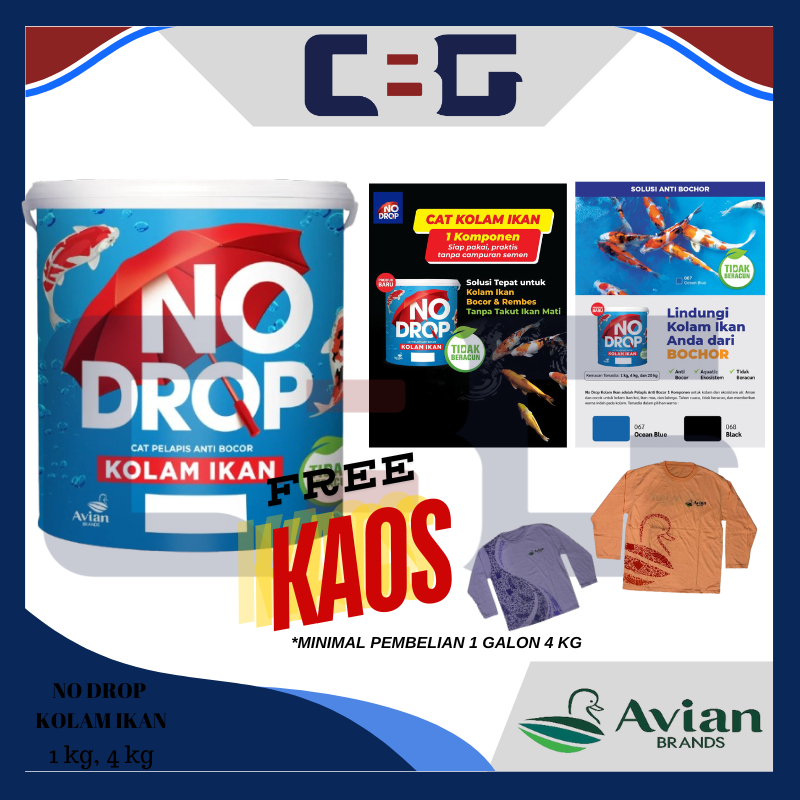 Jual CAT ANTI BOCOR KOLAM IKAN NO DROP KOLAM IKAN 4 KG | Shopee Indonesia