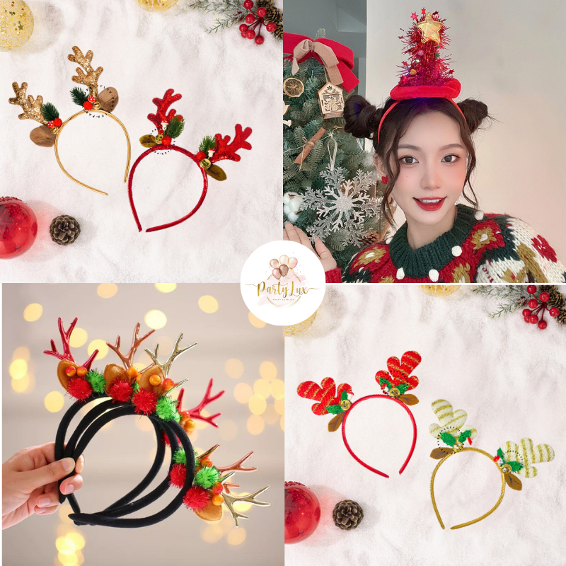 Jual BANDO NATAL TANDUK RUSA / BANDO MERRY CHRISTMAS / AKSESORIS NATAL ...