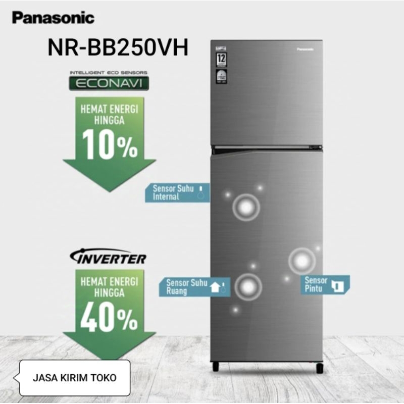 Jual KULKAS PANASONIC 2 PINTU NR-BB250VH GARANSI RESMI | Shopee Indonesia
