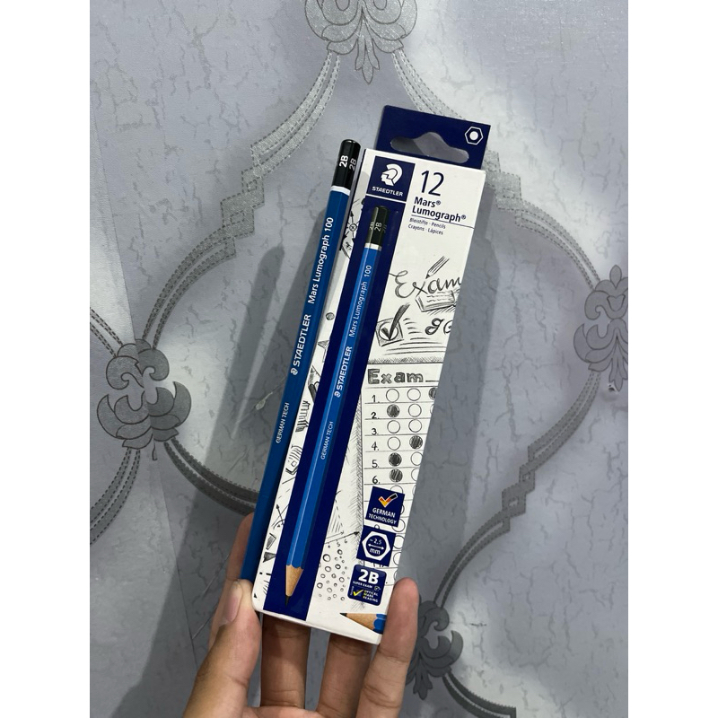 Jual PENSIL STAEDTLER 2B MARS LUMOGRAPH ORIGINAL (1PCS) | Shopee Indonesia