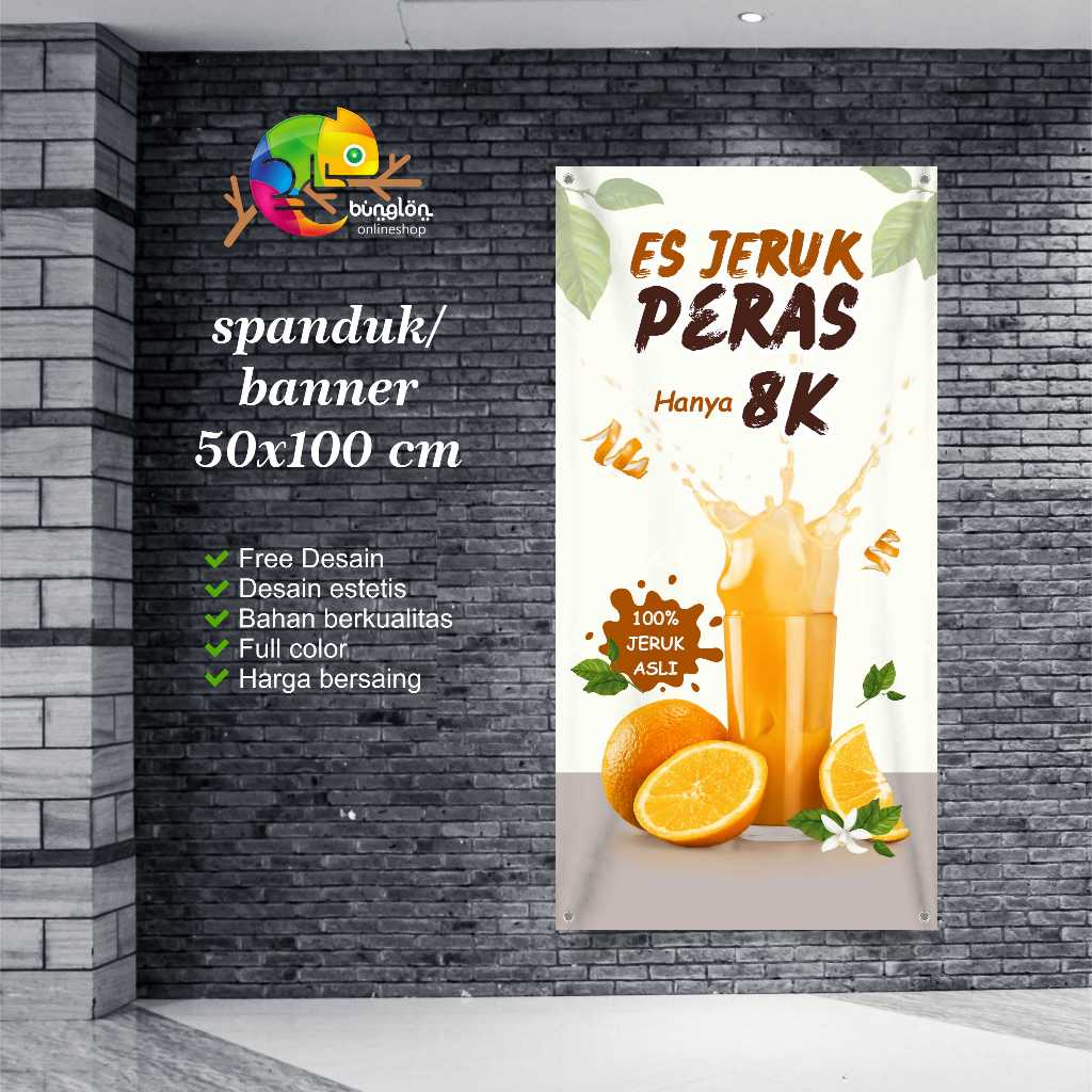 Jual Cetak Spanduk Banner Es Jeruk Peras | Shopee Indonesia