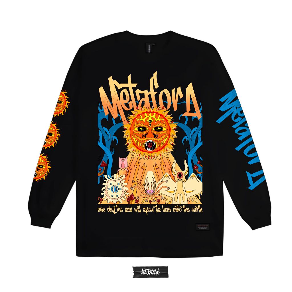 Jual Metafora Tshirt SUN ABSTRAK Kaos lengan panjang Hitam Unisex ...