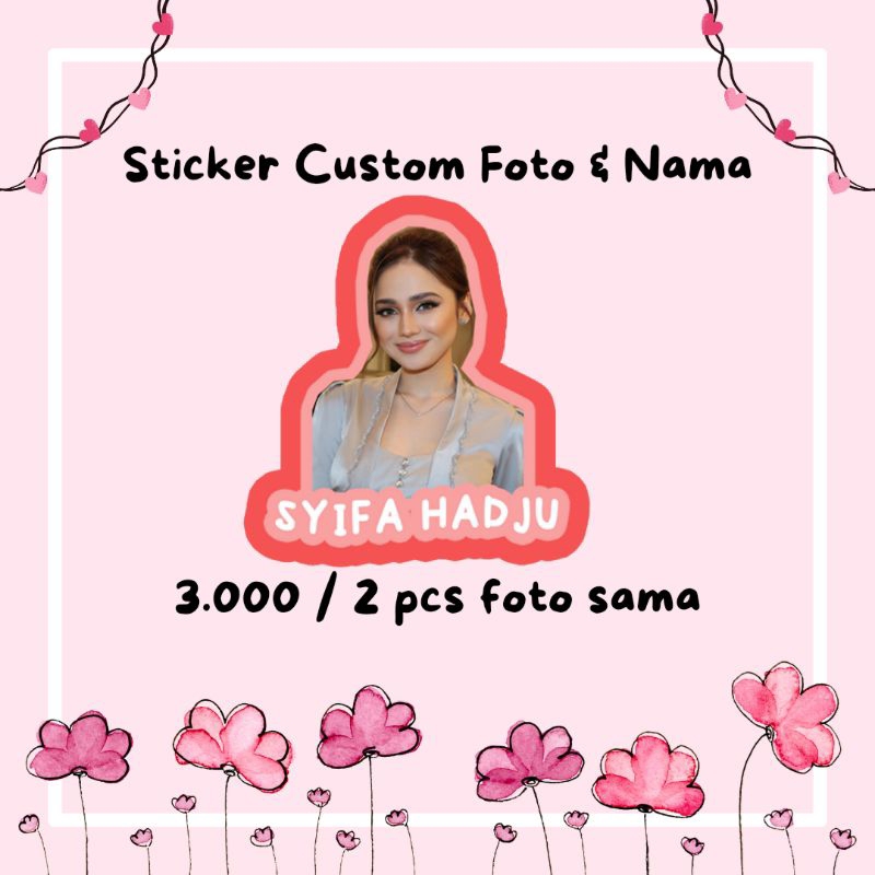 Jual Sticker Custom Foto dan Nama | Shopee Indonesia