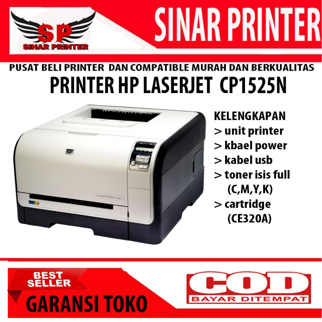 Jual printer hp laserjet cp1525n |1525 |printer warna |siap pakai dan ...