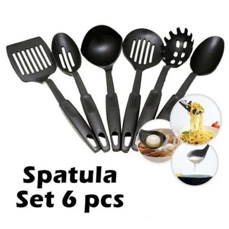 Jual SENDOK SPATULA SET ISI 6 PCS / SUTIL SENDOK SAYUR SET / KITCHEN ...