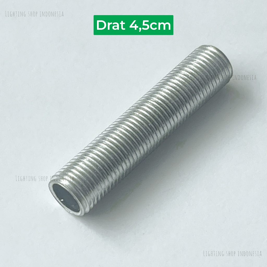 Jual Besi drat as pipa 9.5mm panjang 4.5cm 5.5cm 6cm 7.5cm 14.5cm ...