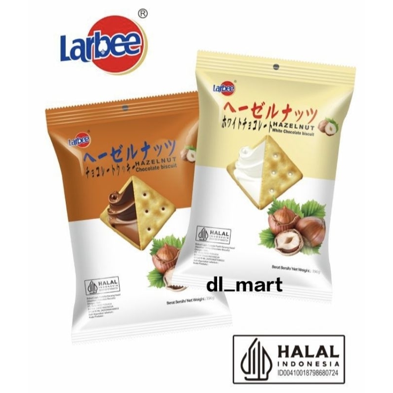 Jual Larbee Biskuit coklat hazelnut & white hazelnut 68 gr / Biskuit ...