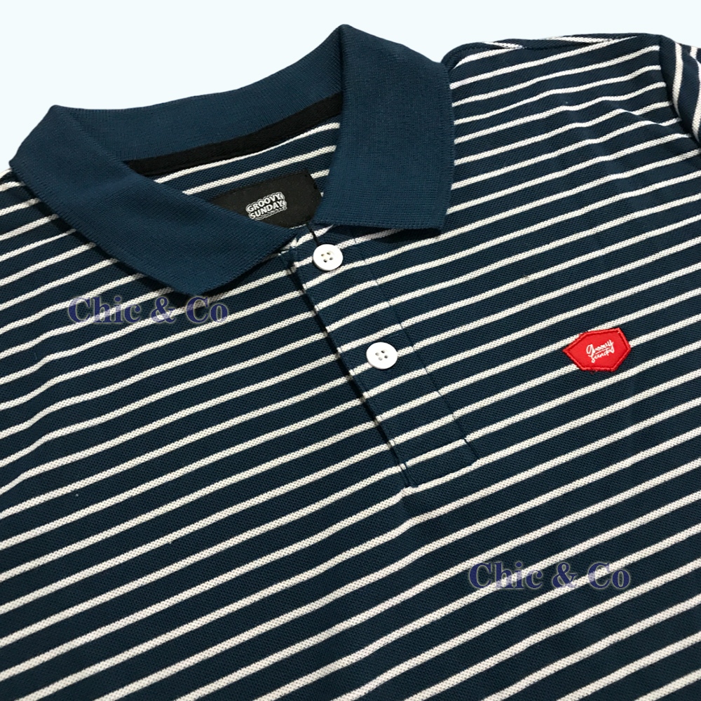 Jual Kaos Berkrah Premium Salur l Polo Shirt Pria Lengan Pendek l Bisa Bayar Ditemat / COD Baju ...