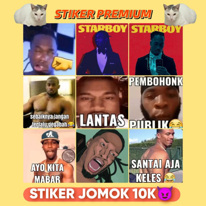 Jual STIKER JOMOK AMBATUKAM (10.000 = 18 PCS) | Shopee Indonesia