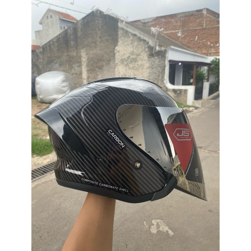 Jual Helm js armor carbon cewek/cwok termurah bisa cod | Shopee Indonesia