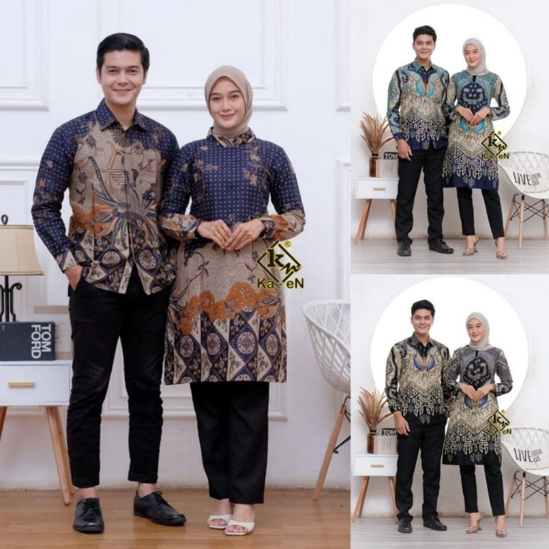 Jual Batik Couple Tunik Pria wanita Batik Couple (Batiksugihwaras) - Atasan Batik Couple Tunik ...