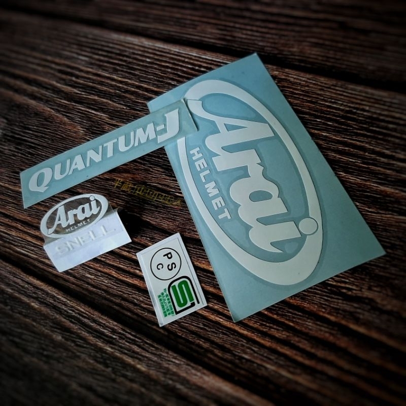 Jual Sticker set Helm Quantum J solid (White) | Shopee Indonesia