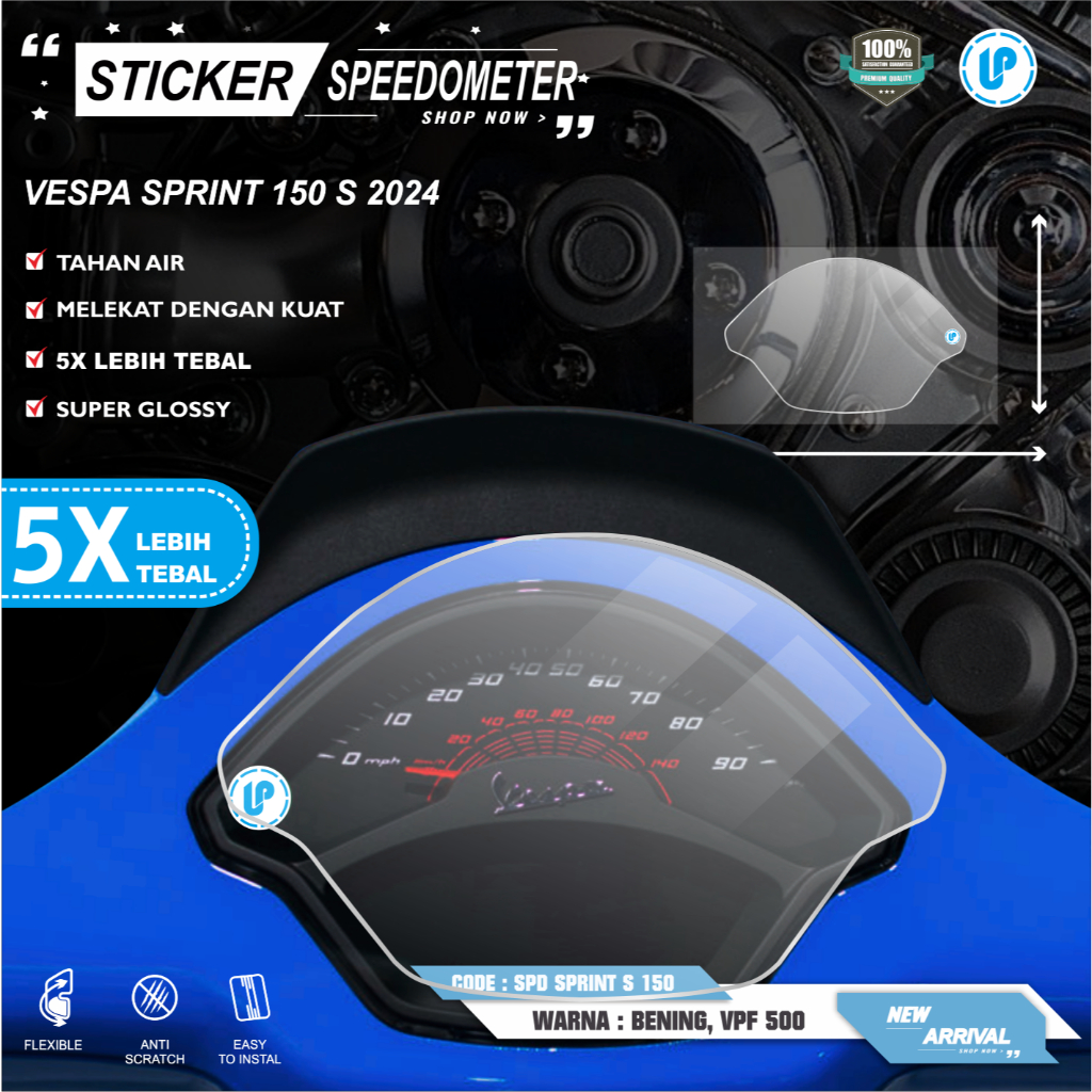 Jual STICKER ANTIGORES SPEEDOMETER NEW VESPA SPRINT S & SPRINT 150 2024 ...