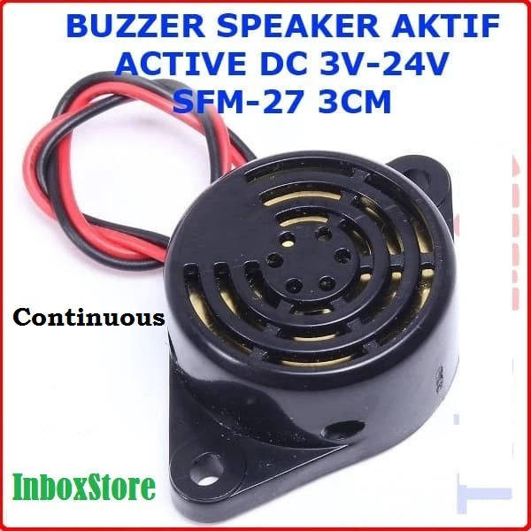 Jual BUZER SPEAKER AKTIF ACTIVE BUZZER DC 3V-24V 9V 12V SFM-27 3CM | Shopee Indonesia