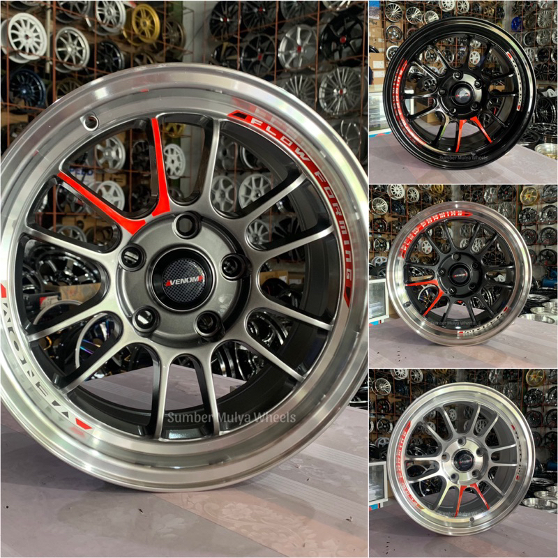 Jual (1pc) Velg R15 Venom pcd 5x114 by jf luxury. Sumber Mulya Wheels ...