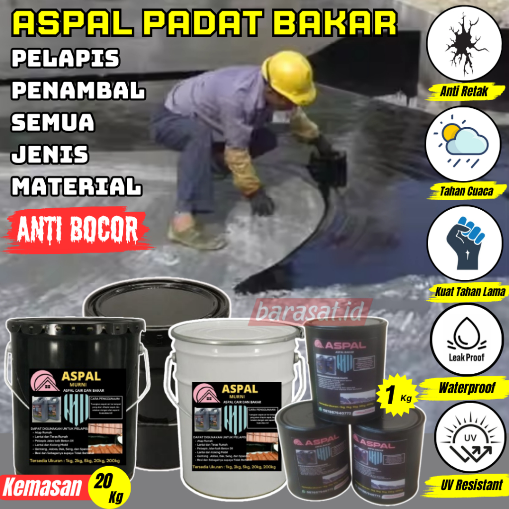 Jual Pelapis Lantai dan kolong mobil Aspal Bakar Padat Cat Penambal ...