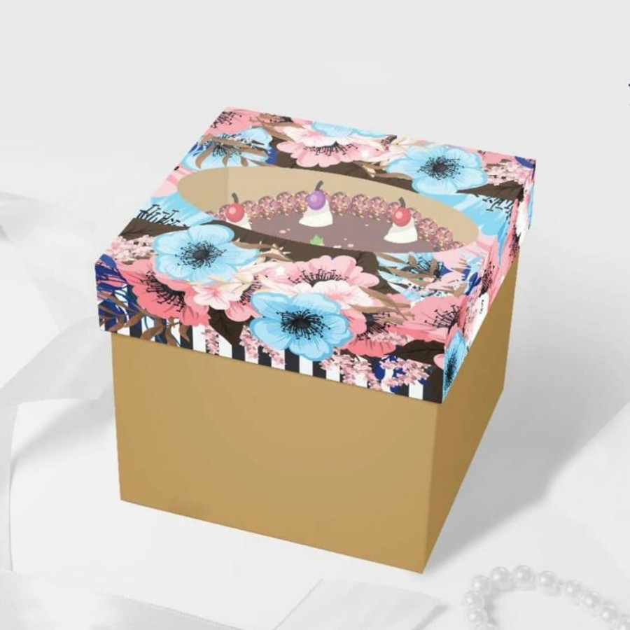 Jual 10 Pcs Box Bolu Lapis Legit Dus Cake Flower Bahan Corrugated Kotak ...