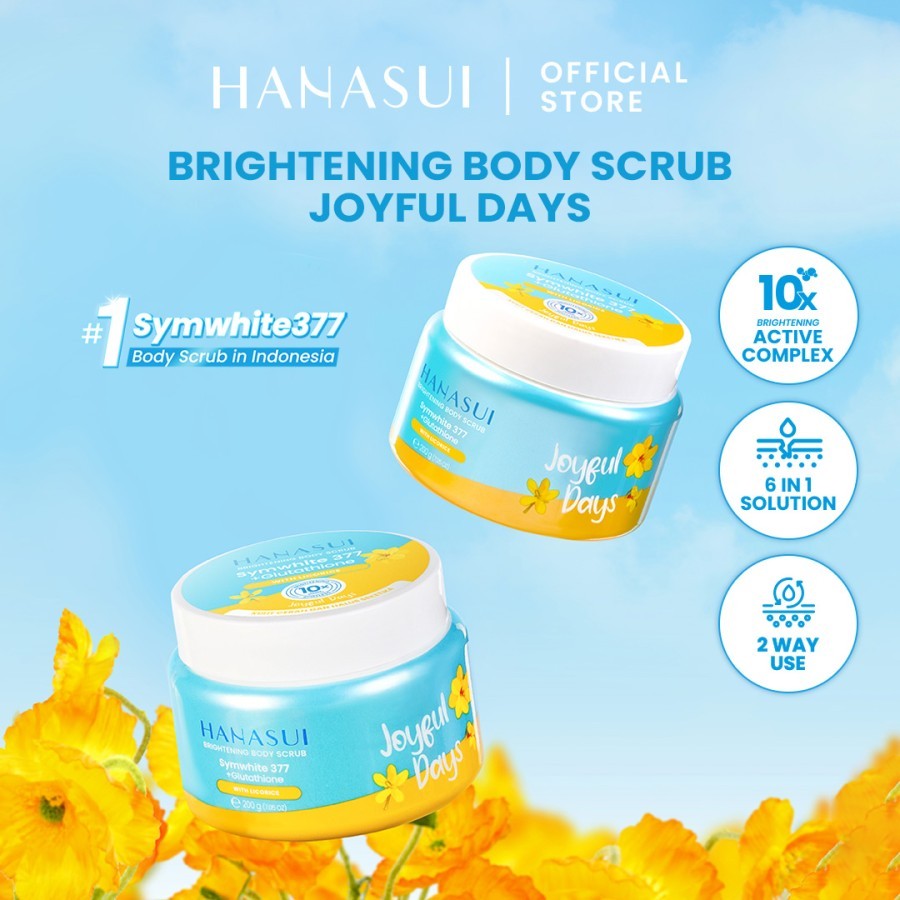 Jual Hanasui Brightening Body Scrub - Mengangkat Sel Kulit Mati Halus ...