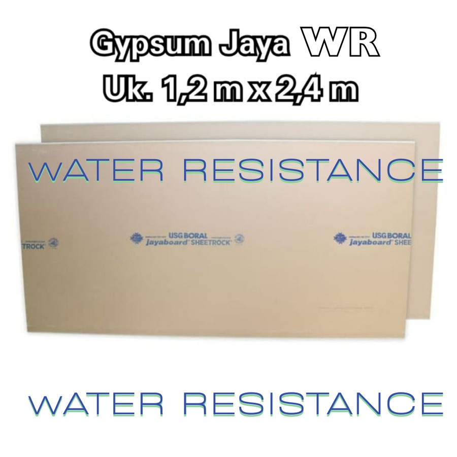 Jual GIPSUM JAYA WATER RESISTANT 9mm /GYPSUM JAYABOARD WR 9mm | Shopee ...