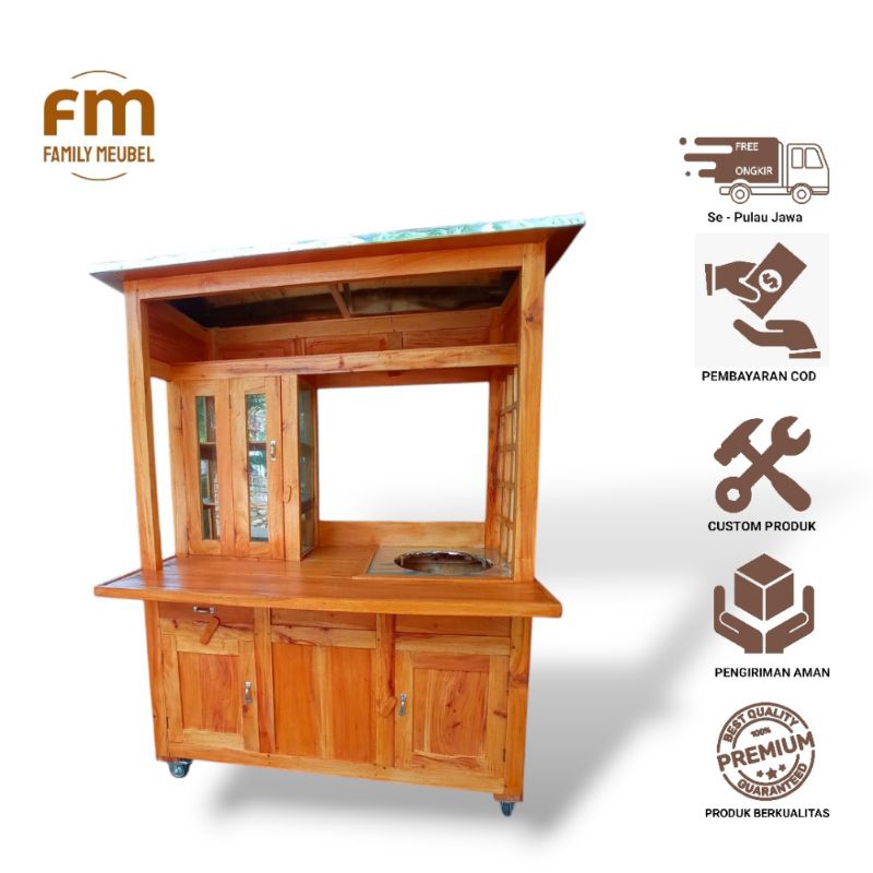 Jual Gerobak bakso mini ukuran 130 | Shopee Indonesia