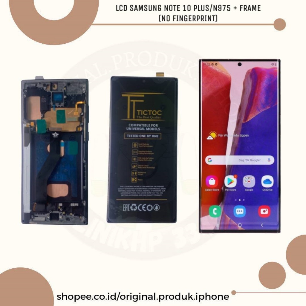 Jual LCD TOUCHSCREEN SAM NOTE 10 PLUS/N975 (NO FINGERPRINT) FULLSET FRAME ORIGINAL | Shopee ...
