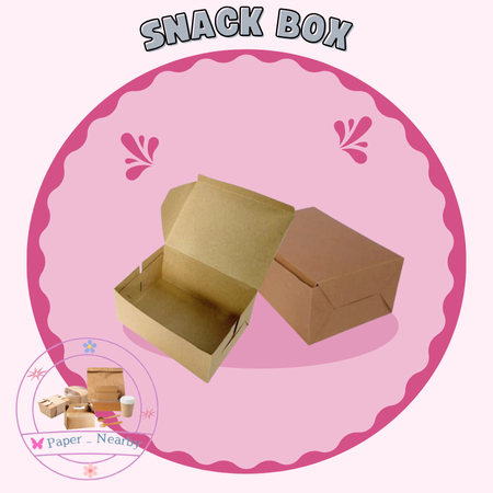 Jual Box snack dus/Kraft Box Laminasi Bagian Dalam Tahan Minyak dan Air ...