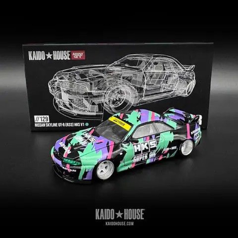Jual Mini GT x Kaido House Nissan Skyline GT-R R33 HKS V1 - KHMG129 ...