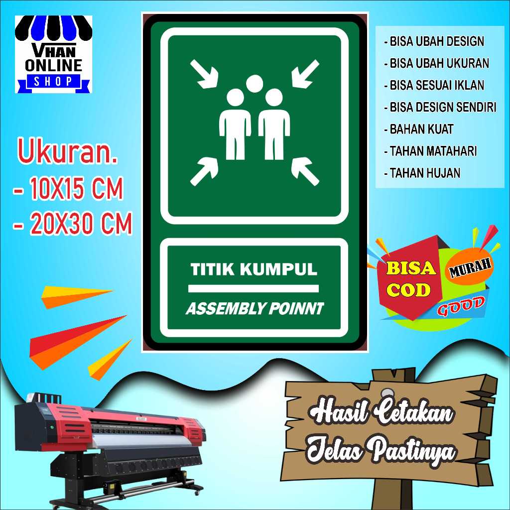 Jual Cetak Sticker Titik Kumpul Design Keren Hijau | Shopee Indonesia