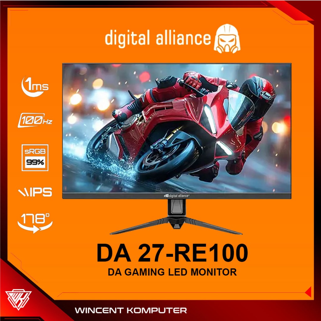 Jual Monitor Gaming LED Digital Alliance 27" 100Hz IPS 1ms 99% SRGB ...