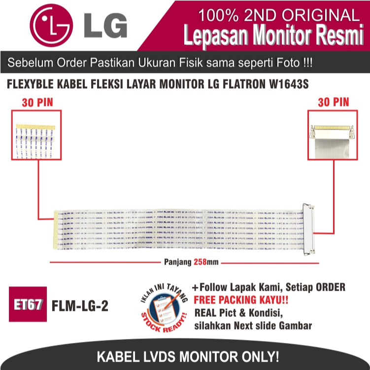 Jual ET67 FLM-LG-2 FLEXYBLE KABEL FLEKSI LAYAR MONITOR LG FLATRON ...