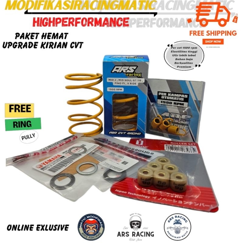 Jual PAKET PER CVT RACING 1500 RPM MIO J X RIDE 115 FINO 115 SOUL GT ...