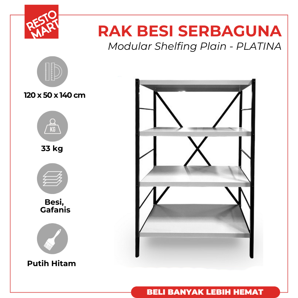 Jual Rak Besi Serbaguna /Pmsp 12 5/14 Fm 4 Platina Modular Shelfing ...