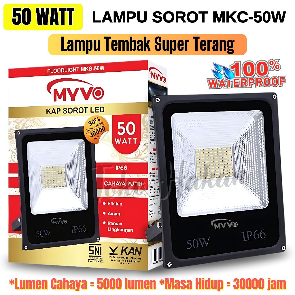 Jual Lampu Sorot / Lampu Jalan MYVO MKC - 50W 5.000 Lumen Masa Hidup 30.000Jam - Lampu Tembak 50 ...