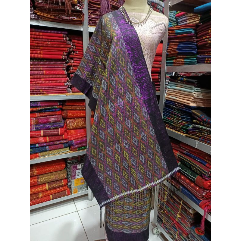 Jual Songket Maulana Corak Tarutung Tenun ( motif full ditenun bukan sablon) | Shopee Indonesia