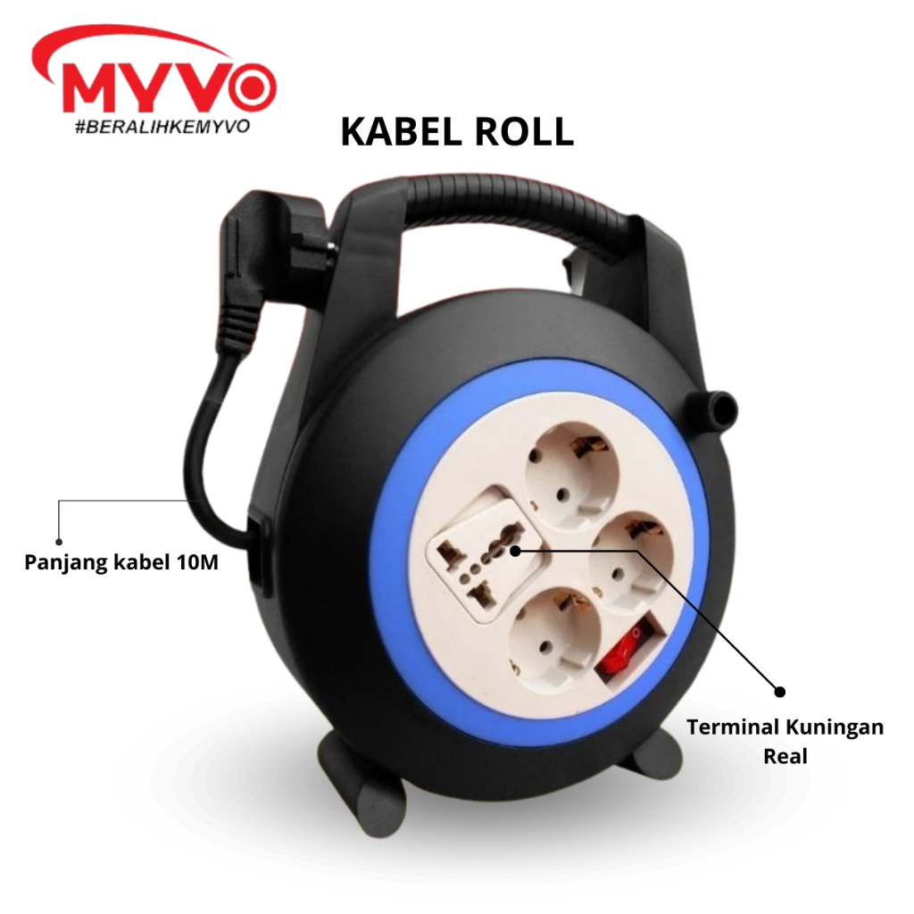 Jual Myvo Box Kabel Roll Gulung Panjang Rol Listrik Power Terminal ...