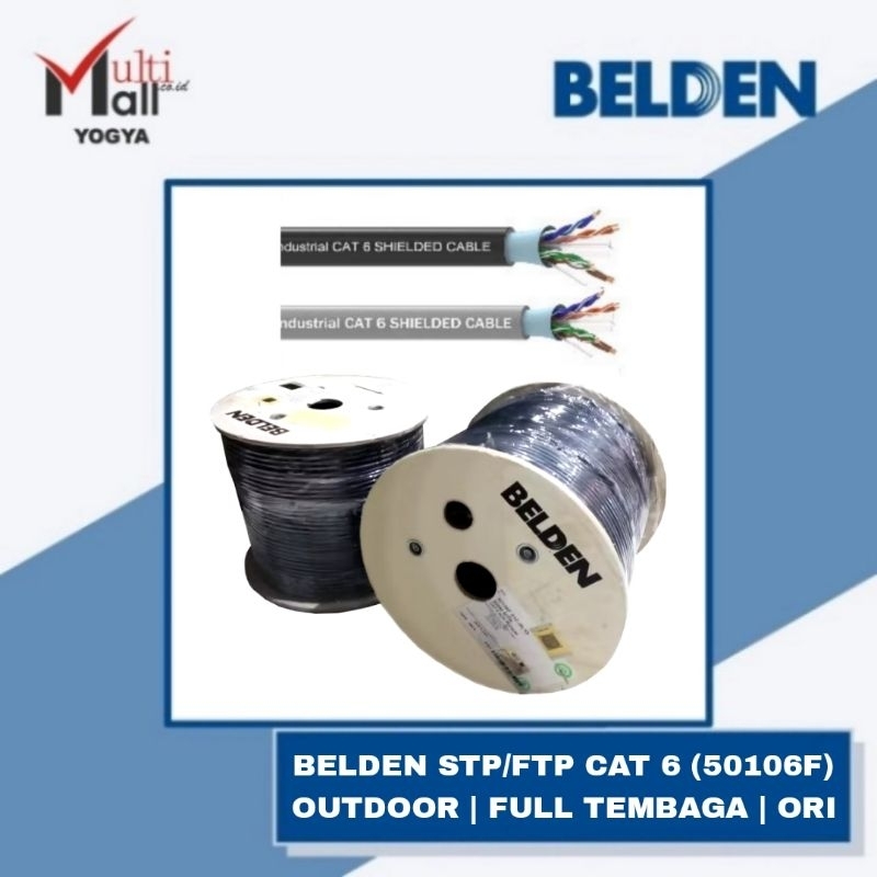 Jual Belden Kabel LAN STP Outdoor Cat 6 (50106F) Original USA Aluminium ...