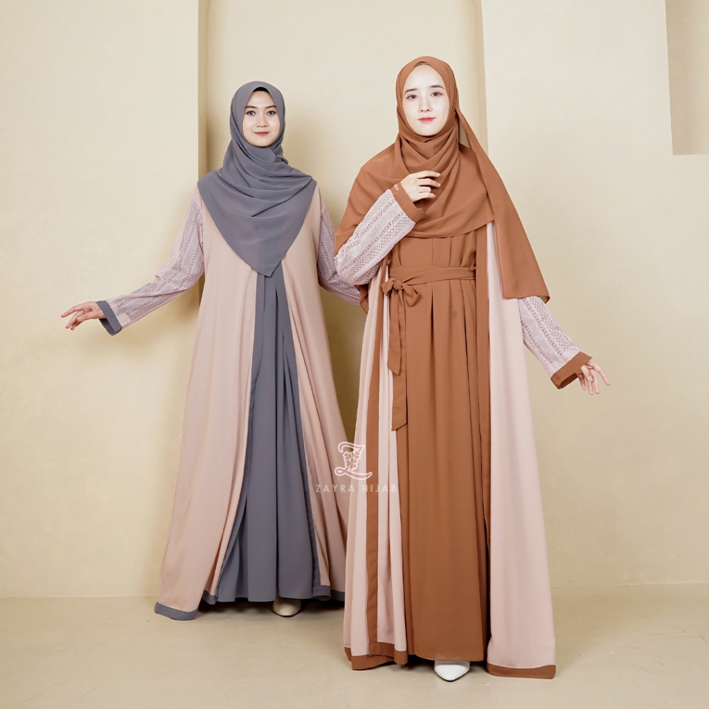 Jual ZAYRA HIJAB | SAVANA ABAYA | Gamis Wanita / Ukhti Set Outer Daily Syari Simpel Premium ...