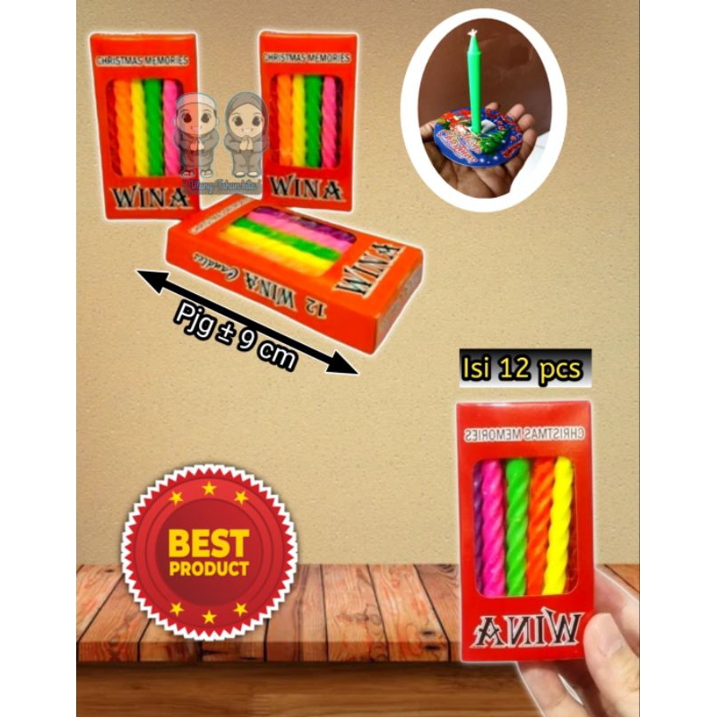 Jual (12 pcs)Lilin Natal Kecil,Lilin Natal,Lilin Ibadah natal,Lilin ...