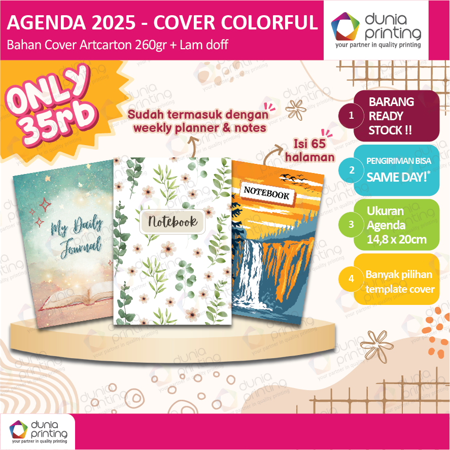 Jual Agenda 2025/ jurnal 2025/ planner 2025/ Diary 2025/ Notepad 2025 ...