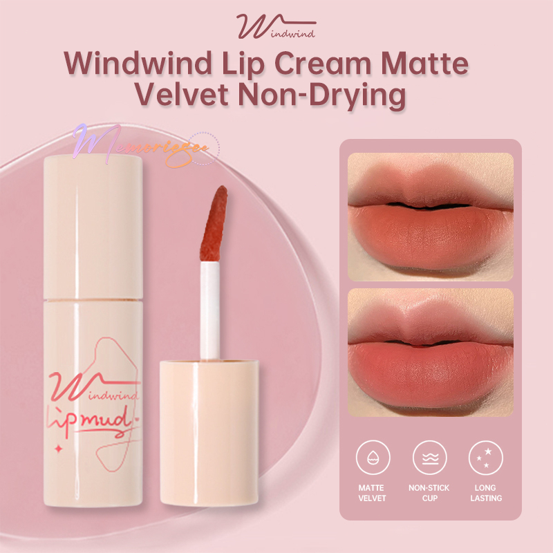 Jual COD- WindWind Matte Velvet Lip Glaze Mist Lip Mud Lip Cream Lip ...