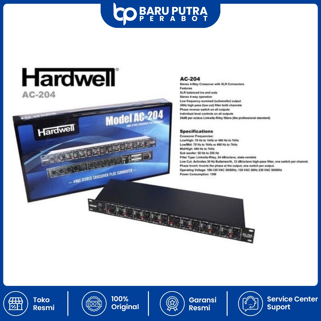Jual Crossover Hardwell AC204 | AC-204 | AC 204 Stereo 4 Way Plus ...