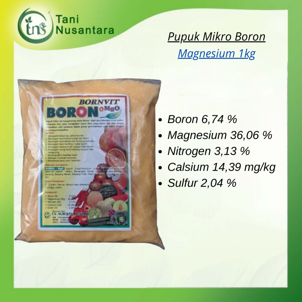 Jual Pupuk Boron + MgO 1 Kg SUper Boron Kemasan Pabrik | Shopee Indonesia