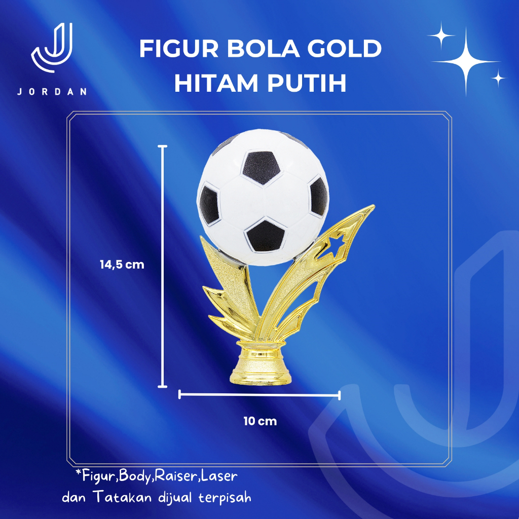 Jual Figur Piala/Trophy Bola/Piala Sepakbola Hitam Putih, Jordan Trophy ...