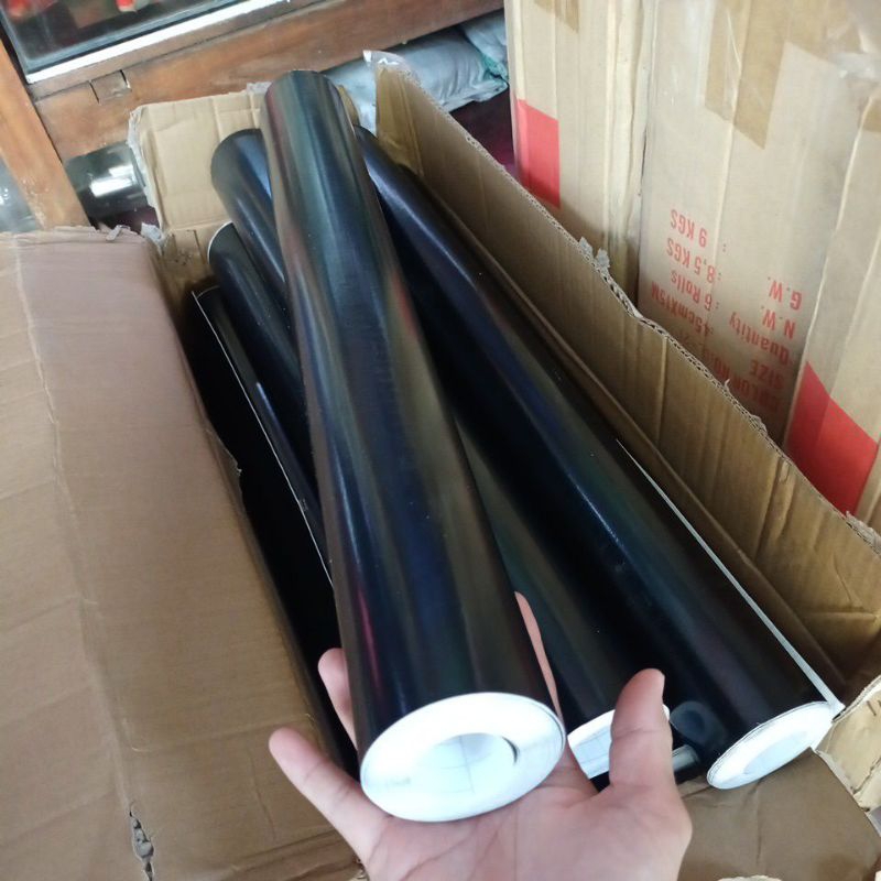 Jual skotlet hitam 60cm x 1meter hitam glossy | Shopee Indonesia