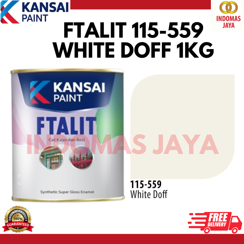 Jual Cat Ftalit 115 - 559 WHITE DOFF 1 kg | Kansai Paint Cat Kayu dan ...